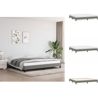 vidaXL Bettgestell ohne Matratze Dunkelgrau 200x200 cm Stoff - Bettrahmen - Doppelbett - Boxspringbetten - Schlafzimmerm&ouml;bel - Lattenrost