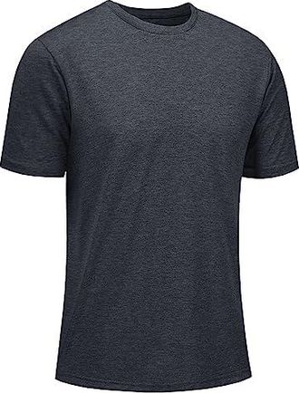 KEFITEVD T-Shirt de Tennis &agrave; S&eacute;chage Rapide pour Hommes Maillot de Bain &agrave; Manches Courtes Hauts de Sport Respirants d&eacute;t&eacute;,Noir, L