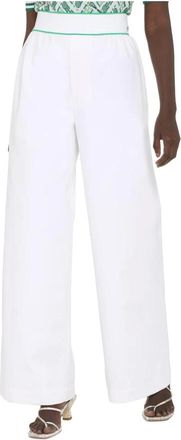 Bottega Veneta Femme, Pantalons, Blanc, Taille: 36 FR Wide Leg Pantalons