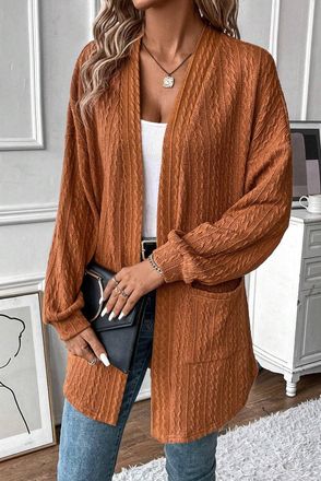 Azura Exchange Offener Strick-Cardigan-Pullover
