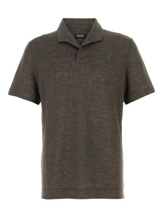 Ermenegildo Zegna t-shirt en lin - Marron