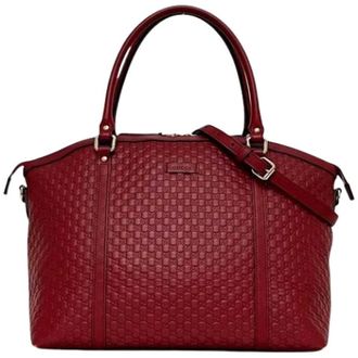 Gucci Pre-owned Sac cabas port&eacute; &eacute;paule - Femme - Pre-owned - Rouge - Taille: ONE Size