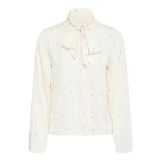 Ichi Birch Mini Dot - - Blouses & Shirts - Damen - Wei&szlig; - M
