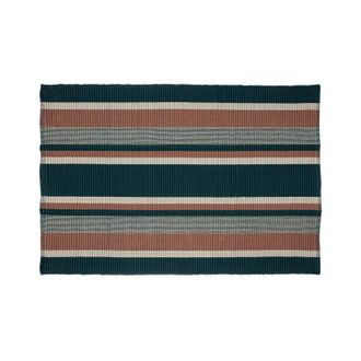 Atmosphera Atmosphera - Tapis Cannel&eacute; Le Collectionneur 120x170cm Bleu Canard
