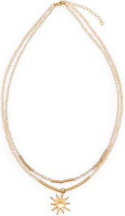 Au Printemps Paris Collier mini perles &agrave; soleil
