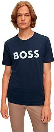 BOSS Hommes Thinking 1 T-Shirt en Jersey de Coton avec Grand Logo imprimé
