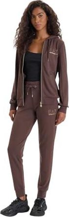 Emporio Armani Emporio Armani 8NTV51TJ9RZ 80341498999999 Combinaison pour femme Evolution en jersey m&eacute;lang&eacute; viscose stretch &agrave; capuche XL Marron