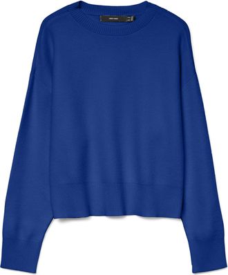 Vero Moda Damen Vmgold Art Ls O-Neck Pullover, Surf The Web, L