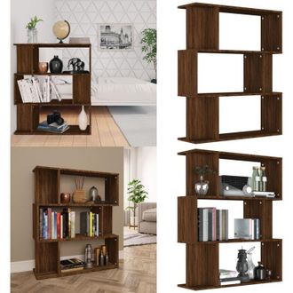vidaXL Vidaxl - B&uuml;cherregal/Raumteiler Braun Eiche 80x24x96 cm Holzwerkstoff - BucheRegal - Holzm&ouml;bel - Holzwerkstoff - B&uuml;cherregal Braun - Raumteiler