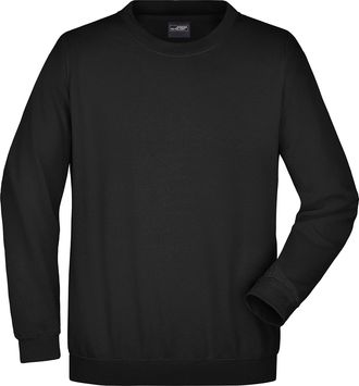 James & Nicholson Sweatshirt Rundhals - Klassischer Sweatpullover f&uuml;r Freizeit und Beruf | Farbe: black | Gr&ouml;sse: 4XL