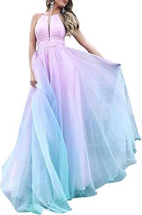 Minetom Femme Été Robe De Cocktail Courte Dentelle Mousseline Swing pour Bal Mariage Robe De Soirée Longue Mariage Party Dress D Multicolore L