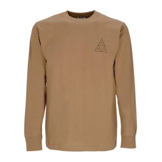 HUF Dreieck Langarmshirt Kamel - - Tops - Herren - Braun - XL
