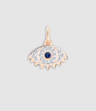 Ginette NY Pendentif Ajna Saphir Or Rose Diamants