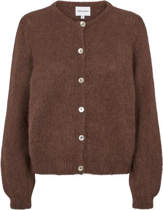 Americandreams Americandreams, Femme, Pulls, Brun, Taille: 44 FR Cardigan Doux en Alpaga avec Boutons