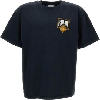 Rhude Homme, Tops, Noir, Taille: M Playing Card Tee