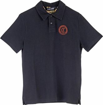Just Cavalli Homme, Tops, Noir, Taille: M Polo Logo Gotico Serpenti