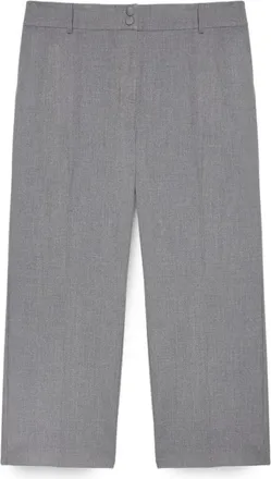 Fiorella Rubino Femme, Pantalons, Gris, Taille: 50 FR Pantalon Capri en Tissu M&eacute;lange