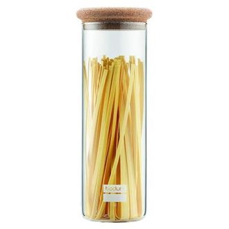 Bodum 8687-109-2 Yohki Vorratsdosen mit Korkdeckel, 1.9 L Vorratsdosen, Glas, Kork, Transparent, 10.299999999999999 x 10.299999999999999 x 29.5 cm