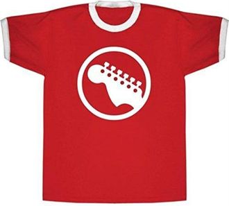 Scott Scott Pilgrim vs The World Rock Band Guitar Icon T-shirt pour adulte rouge - Rouge - Large