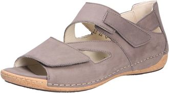 Waldl&auml;ufer Bequeme Damensandalen aus weichem Nubukleder - - Shoes - Damen - Grau - 43 EU