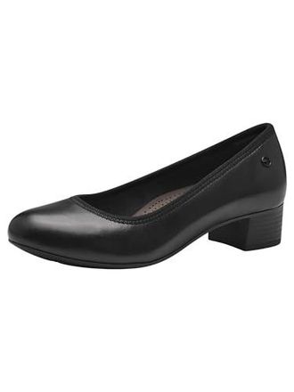 Tamaris Comfort Mary Jane Femme Cuir Petit Talon, Black, 38 EU