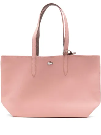 Lacoste sac cabas Anna &agrave; design r&eacute;versible - Rose