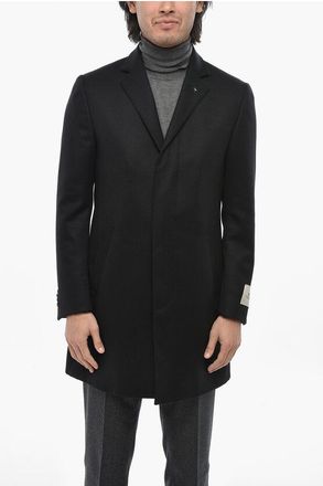 Corneliani CC COLLECTION Pure Virgin Wool Coat with Hidden Button Closu Gr&ouml;&szlig;e 50