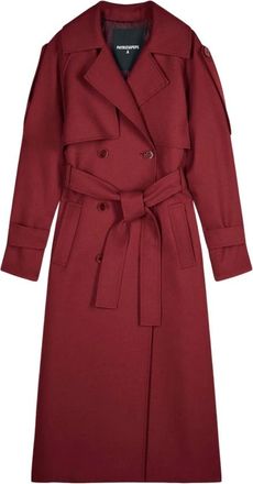 Patrizia Pepe Femme, Manteaux, Rouge, Taille: 34 FR Trench Coat