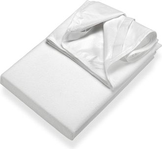 Setex Wasserdichter Frottee Matratzenschutz, 160 x 200 cm großer Matratzenschoner, Generation, Weiß