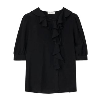 Rodebjer Xilla Flounce Blouse - - Blouses & Shirts - Damen - Schwarzk - XS