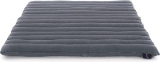 Leewadee Zabuton Rollbare Meditations-Matte Tragbare Sitzmatte Ökologisches Naturprodukt, Kapok, 70 x 70 cm, Anthrazit