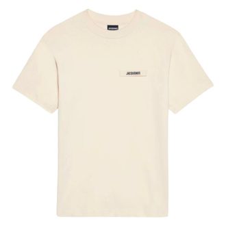 Jacquemus Homme, Tops, Beige, Taille: XL Le T-shirt Gros Grain