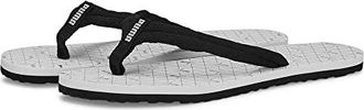 Puma Unisex Adults Fashion Shoes EPIC FLIP V2 LOGO POWER Flip-Flop, PUMA BLACK-PUMA WHITE-COOL MID GRAY, 44.5