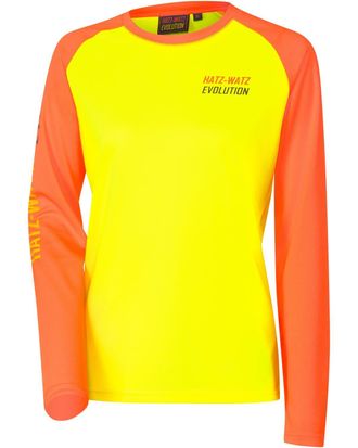 Parforce Damen Funktions-Longsleeve Hatz-Watz Evolution Hivis Orange/Hivis Gelb, XXL