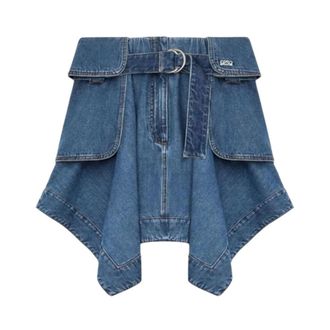 Loewe Femme, Jupes, Bleu, Taille: 38 FR Jupe Cargo en Denim