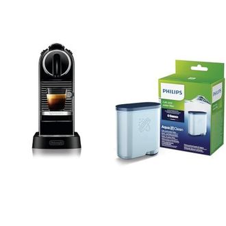 Nespresso DeLonghi EN167.B Citiz Kaffeekapselmaschine & Philips AquaClean Kalk- und Wasserfilter für Espressomaschine, Kein Entkalken bis 5000 Tassen, Einzelpac
