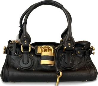 Chloé cabas Paddington à détail de cadenas - Marron