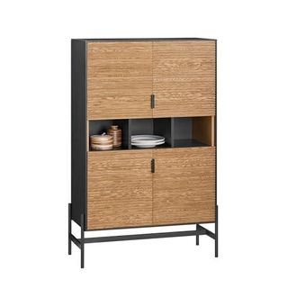SoBuy Buffet de Cuisine, Armoire de Cuisine, Vaisselier Cuisine, Meuble de Rangement pour Cuisine, Salle à Manger, Salon, avec 3 Compartiments Ouverts, 84 x