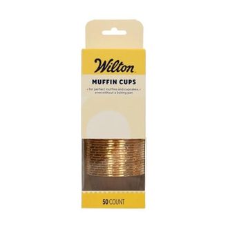Wilton Muffin Cups Brown 50 St&uuml;ck: Backf&ouml;rmchen f&uuml;r Muffins und Cupcakes, Gl&auml;nzende Metallic-Finish, Auch ideal zum Servieren anderer Leckereien wie Petits F