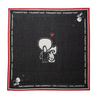 Karl Lagerfeld Ikon Valentine Schal - - Accessories - Damen - Schwarzk - ONE SIZE
