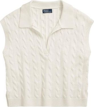 Polo Ralph Lauren Pull sans manches en cachemire, soie et laine