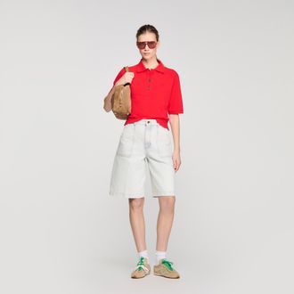 Sandro Poloshirt mit Fantasiekn&ouml;pfen