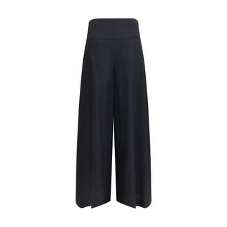 Brunello Cucinelli Womens Black Cotton Casual Pants