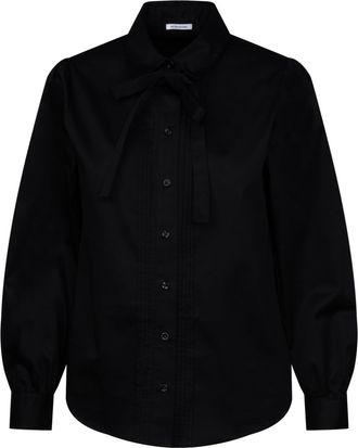 Seidensticker Damen Bluse - Fashion Bluse mit Schluppe - Regular Fit - Hemdblusenkragen - Langarm - 100% Baumwolle