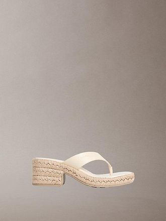 Calvin Klein Beta - Leder-espadrilles Mit Absatz - Light Cashew - Damen - EU 41