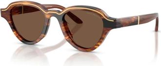 Emporio Armani Homme, Accessoires, Brun, Taille: 47 MM Lunettes de soleil de forme irr&eacute;guli&egrave;re