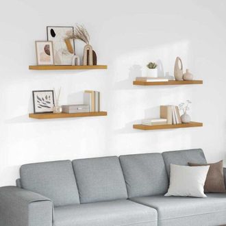 vidaXL Wandregal 4 pcs Beige 90 x 23,5 x 4 cm Holzwerkstoff vidaXL
