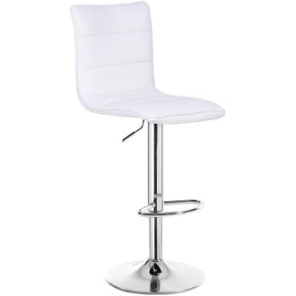 Woltu 1x Barhocker, Barstuhl mit R&uuml;ckenlehne und Fu&szlig;st&uuml;tze, Drehbare Thekenhocker, H&ouml;henverstellung, Bistrohocker aus Kunstleder, f&uuml;r K&uuml;che Esszimmer