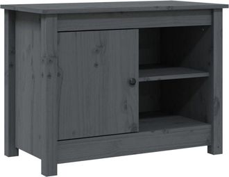 vidaXL Vidaxl - TV-Schrank Grau 70x36,5x52 cm Massivholz Kiefer