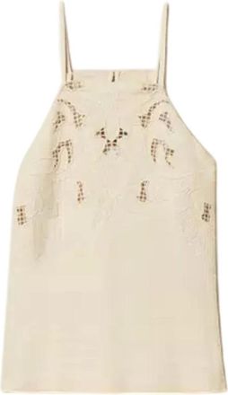 Twinset Femme, Tops, Beige, Taille: 34 FR Top ricamo traforato